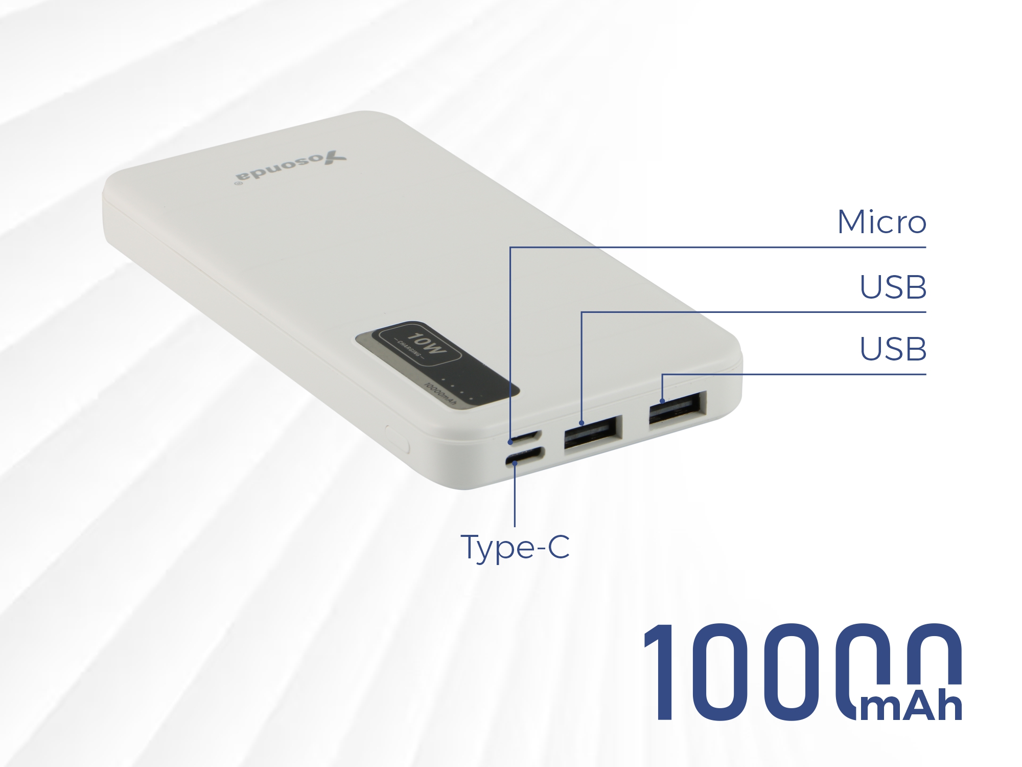 power bank yosonda yxd-a169 10000 mah (wh)